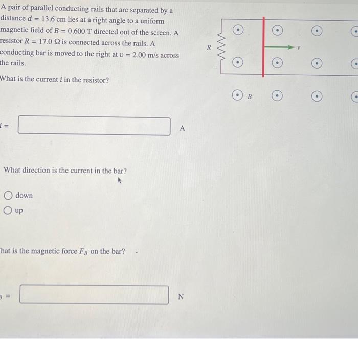 Solved A pair of parallel conducting rails that are | Chegg.com
