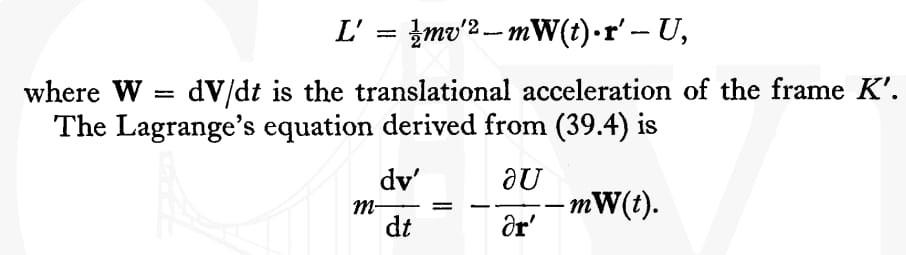 Solved L=21mv2+mv⋅Ω×r+21m(Ω×r)2−U and the equation of motion | Chegg.com
