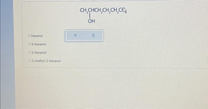 Solved hexanol 5-hexanol 2-hexanol | Chegg.com