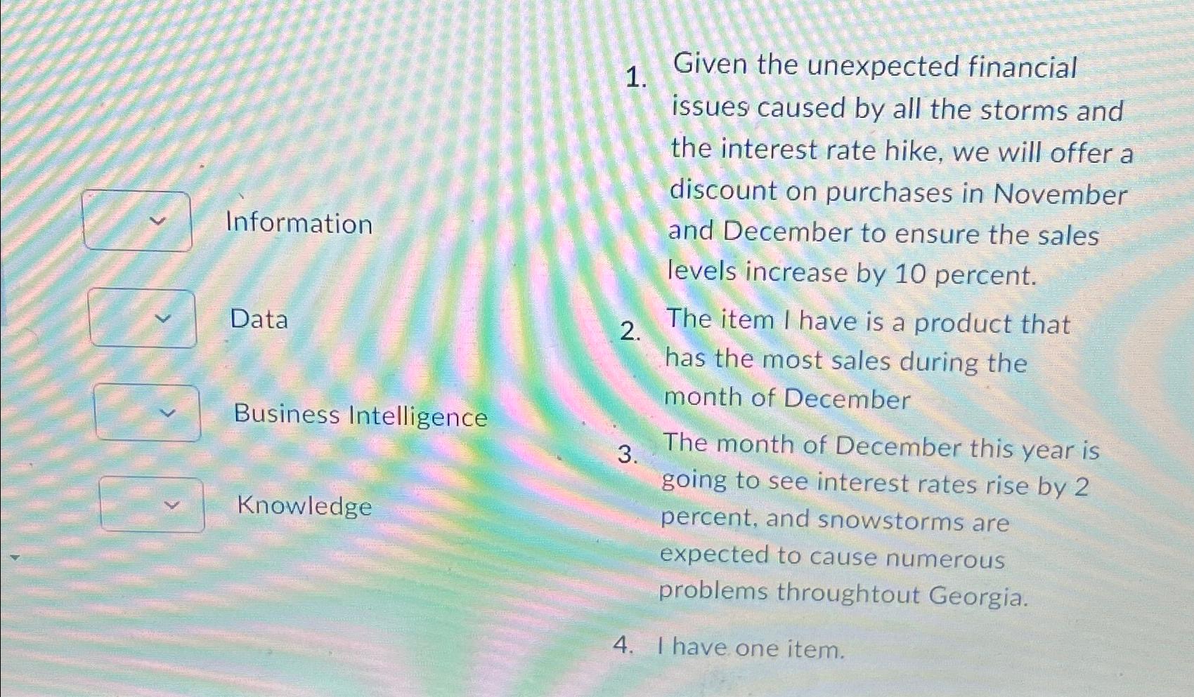 Solved Given the unexpected financial issues caused by all | Chegg.com