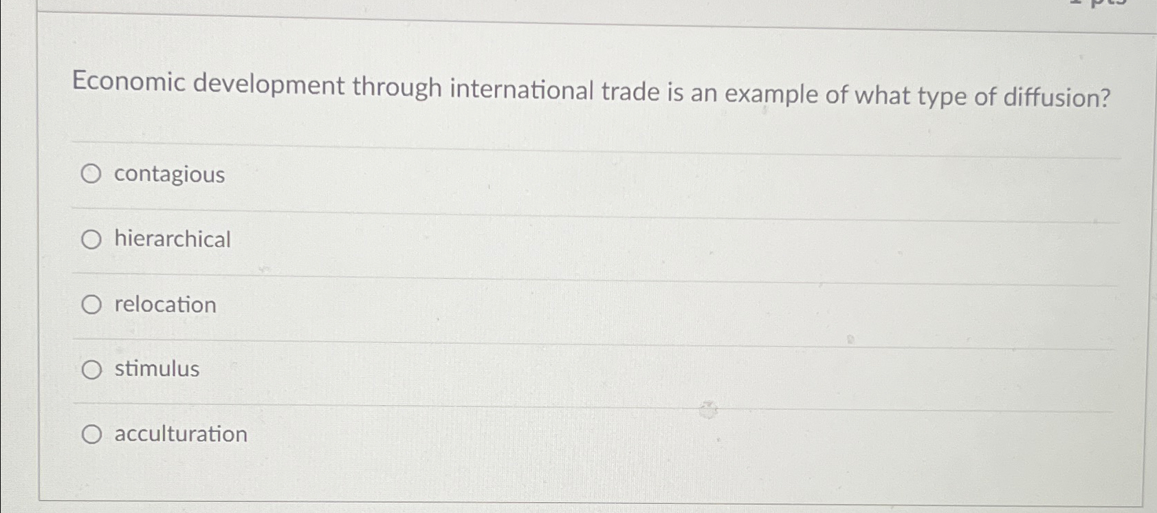 Solved Economic development through international trade is | Chegg.com