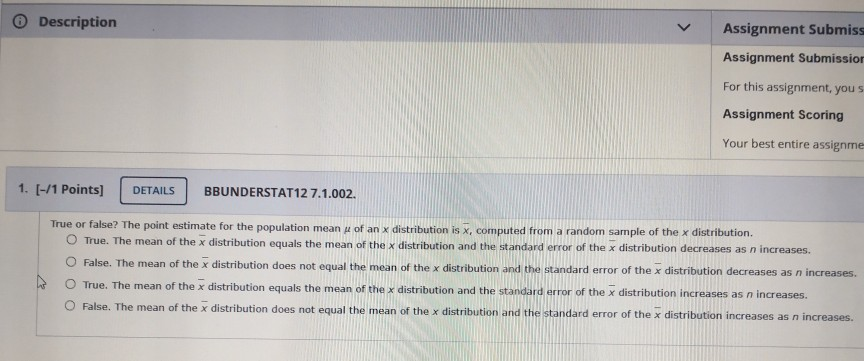 Solved Description Assignment Submiss Assignment Submission | Chegg.com