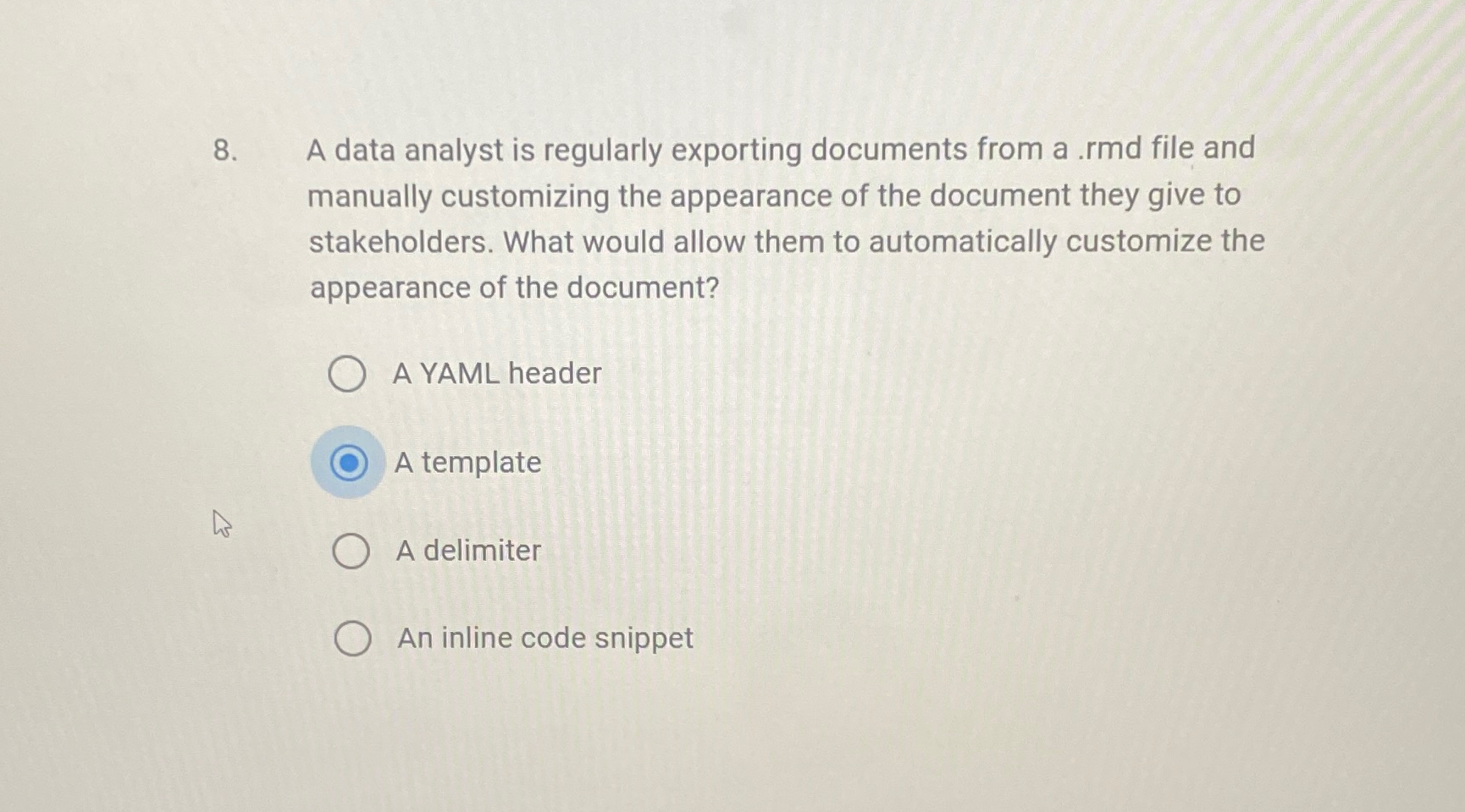 Solved A data analyst is regularly exporting documents from | Chegg.com