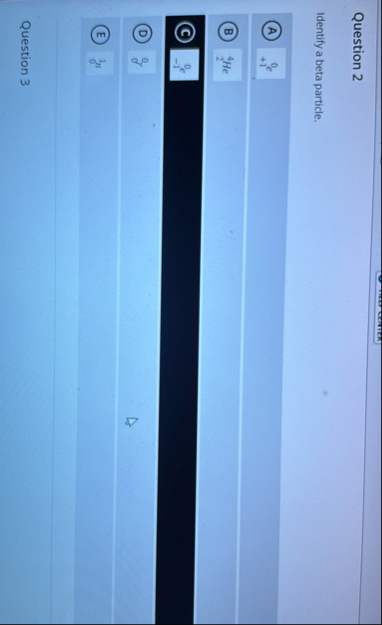 Solved Question 2Identify a beta particle. | Chegg.com