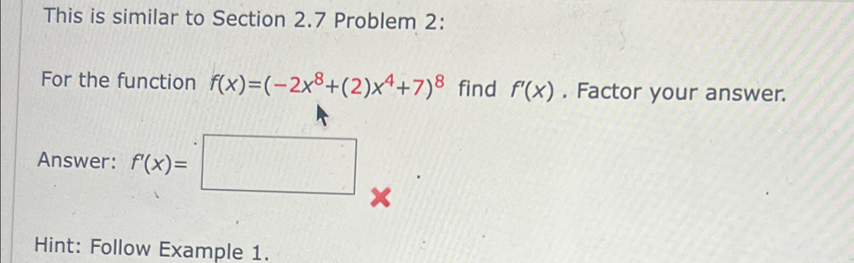 Solved This is similar to Section 2.7 ﻿Problem 2:For the | Chegg.com