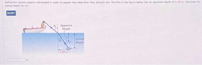 Solved Refraction causes objects submerged in water to | Chegg.com