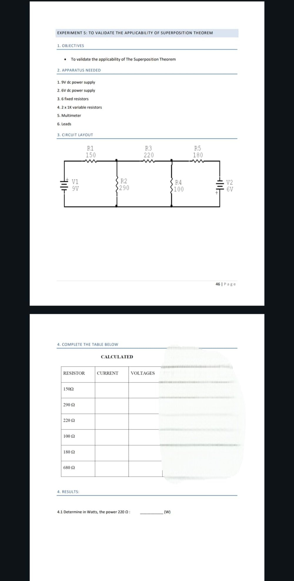 Solved EXPERIMENT 5: TO VALIDATE THE APPLICABILITY OF | Chegg.com
