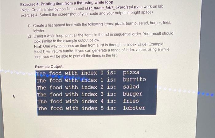 Solved Lab Exercise 1: Printing numbers using a while loop | Chegg.com