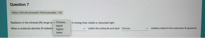 Solved Question 7 Status Not Yet Answered Points Possible 
