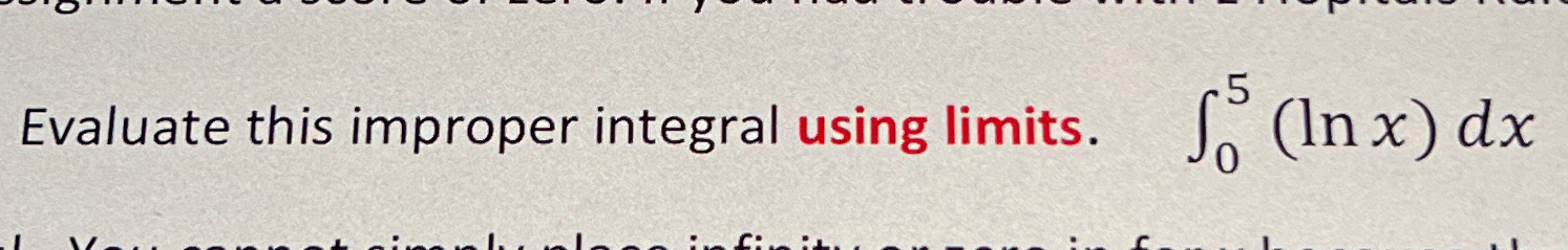 Solved Evaluate this improper integral using | Chegg.com