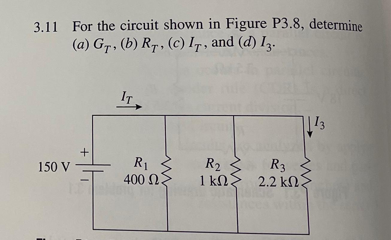 Solved 3.11 ﻿For the circuit shown in Figure P3.8, | Chegg.com