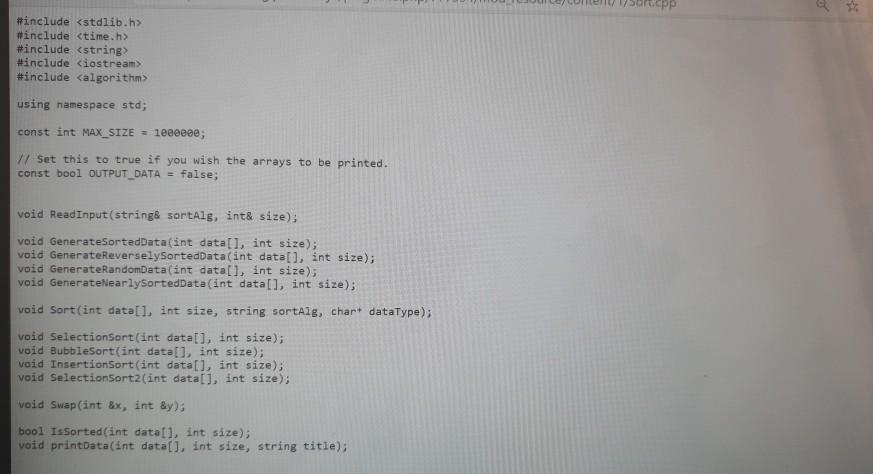 Solved Sorting and Asymptotic Complexity (Big-O) In this | Chegg.com