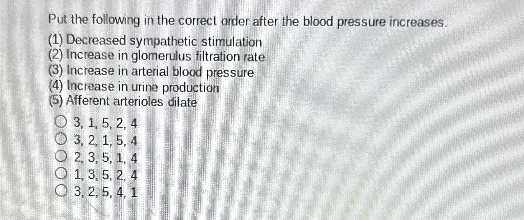 Solved Put the following in the correct order after the | Chegg.com