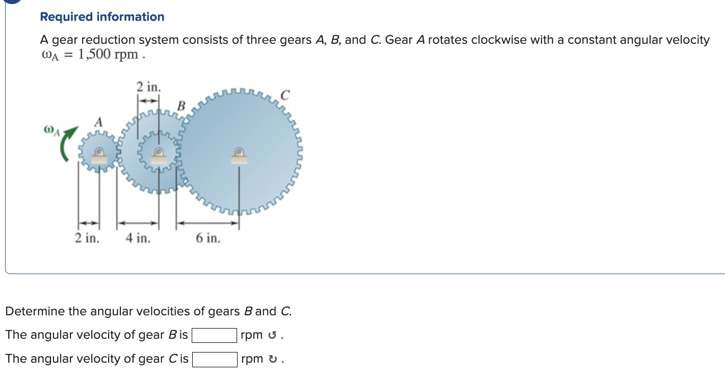 Solved Required informationA gear reduction system consists | Chegg.com