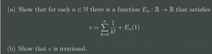 Solved (a) ﻿Show that for each ninN there is a function | Chegg.com