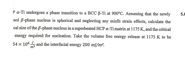 Solved by an EXPERT Pα-Ti ﻿undergoes a phase transition to a BCCβ-Ti ﻿at | Chegg.com