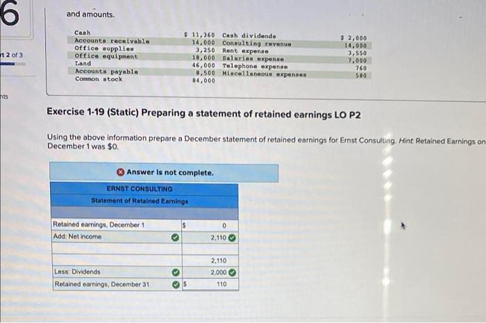 Solved options are add dividends, add net income , and add | Chegg.com