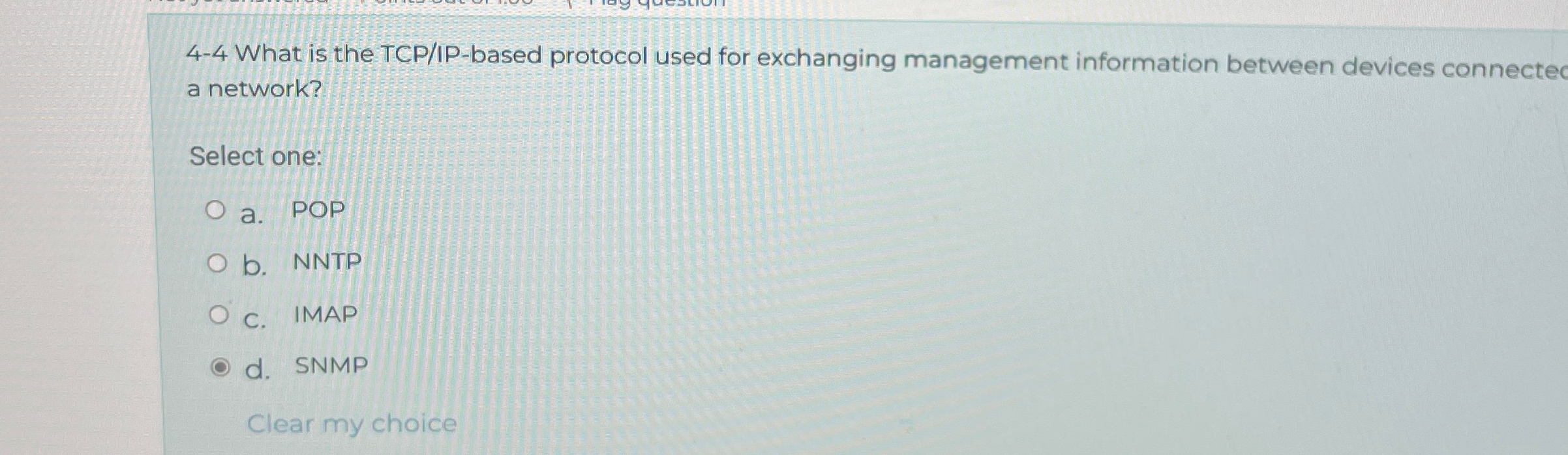Solved 4-4 ﻿What is the TCP/IP-based protocol used for | Chegg.com