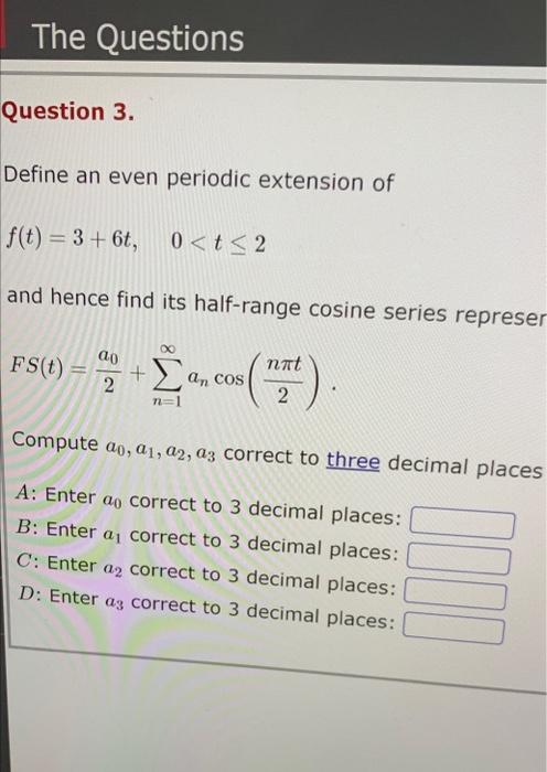 Solved Compute a0, a1, a3 correct to (( three )) decimal | Chegg.com