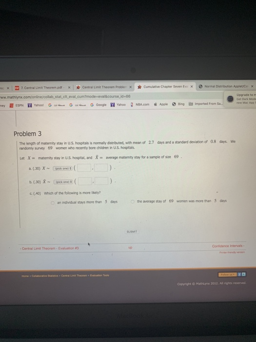 Solved Normal Distribution Applet/Cal x Cumulative Capter | Chegg.com