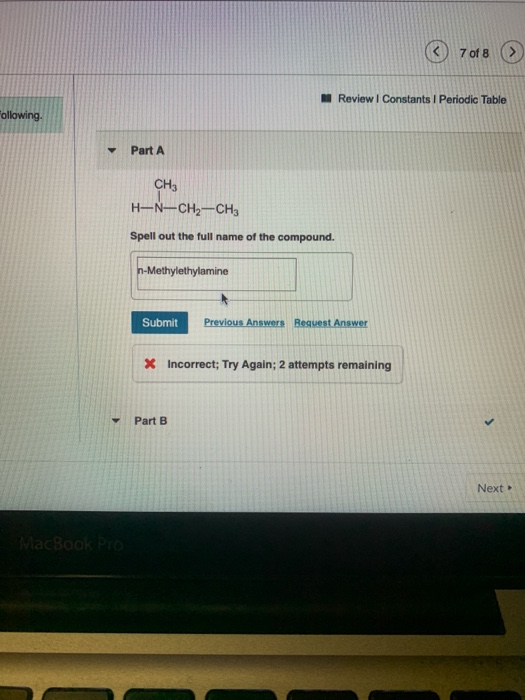 Solved 7 of 8 Review | Constants 1 Periodic Table Following | Chegg.com