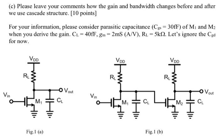 Solved Let's assume that there is a 1-stage common-source | Chegg.com