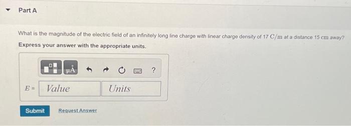 Solved What is the magnitude of the electric field of an | Chegg.com