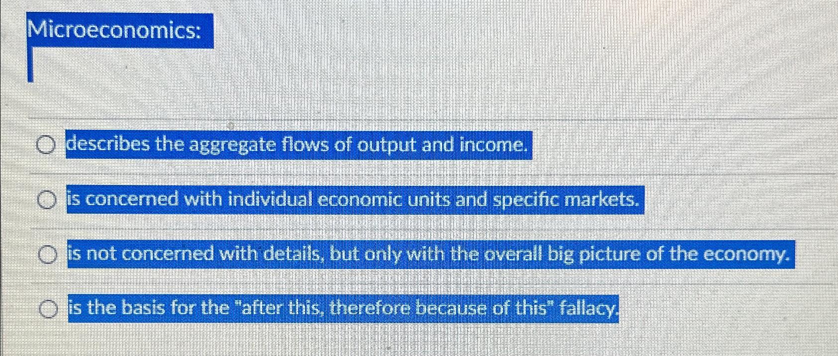 Solved Microeconomics:describes the aggregate flows of | Chegg.com