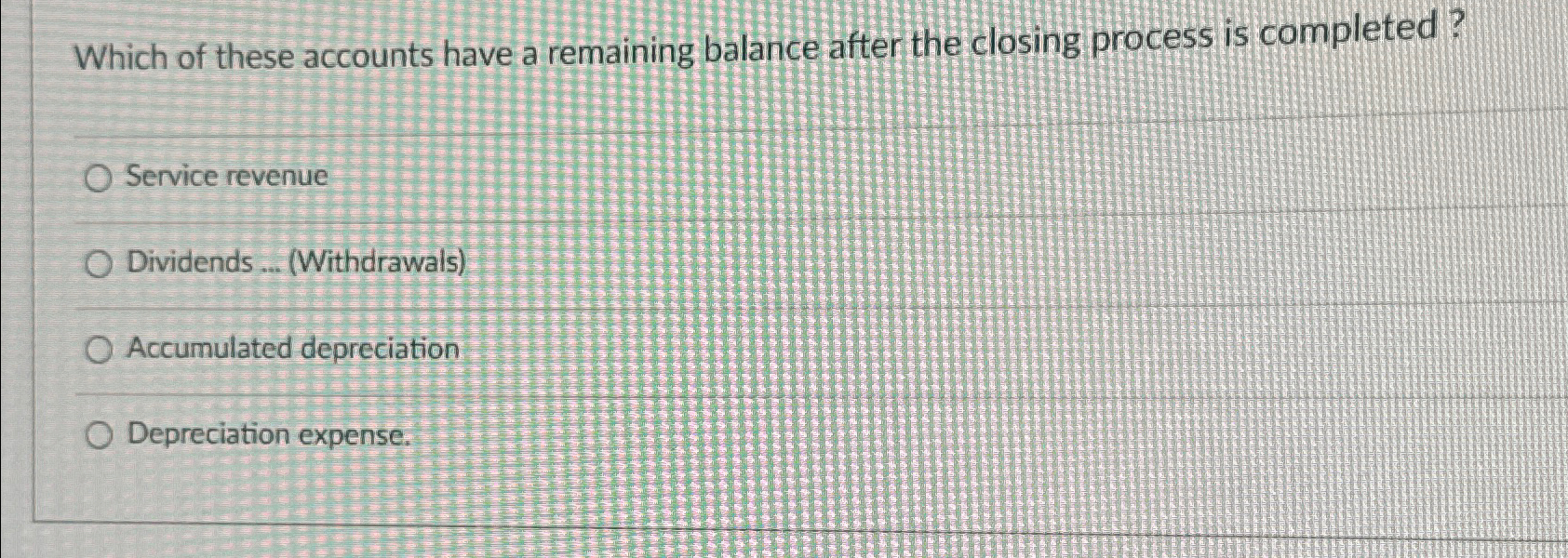 Solved Which of these accounts have a remaining balance | Chegg.com