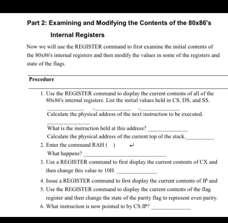 Solved Part 2: Examining and Modifying the Contents of the | Chegg.com