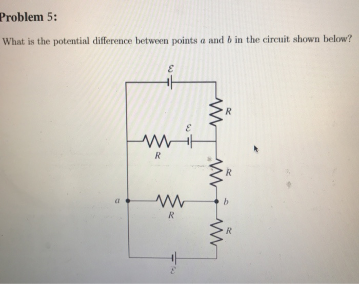 Solved Problem 5: What is the potential difference between | Chegg.com