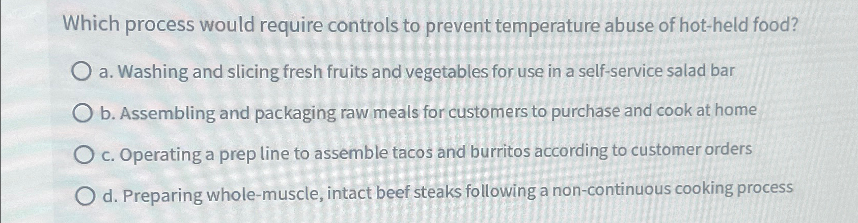 Solved Which process would require controls to prevent | Chegg.com