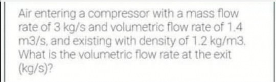 Solved Air entering a compressor with a mass flow rate of 3 | Chegg.com