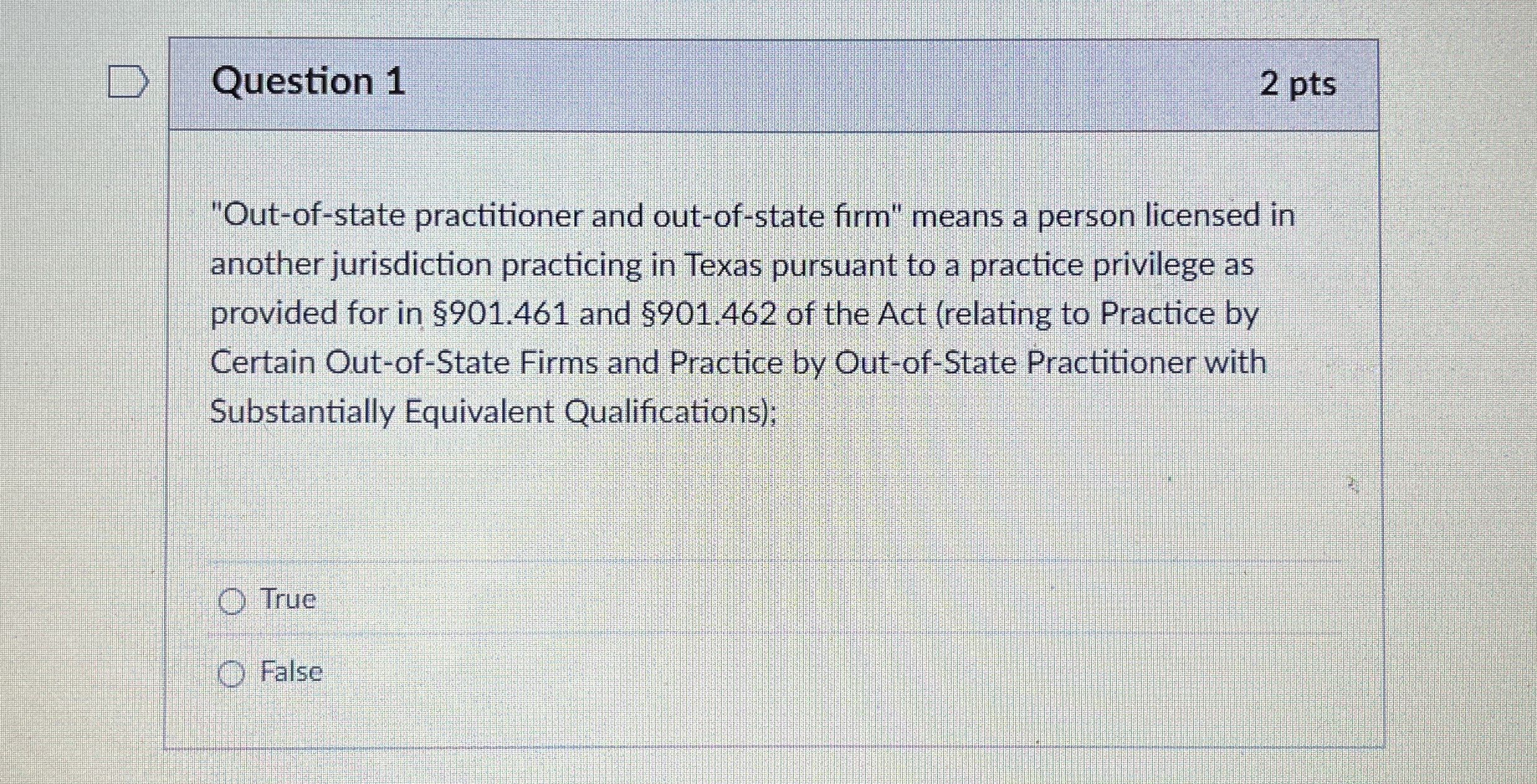Solved Question 12 ﻿pts"Out-of-state practitioner and | Chegg.com