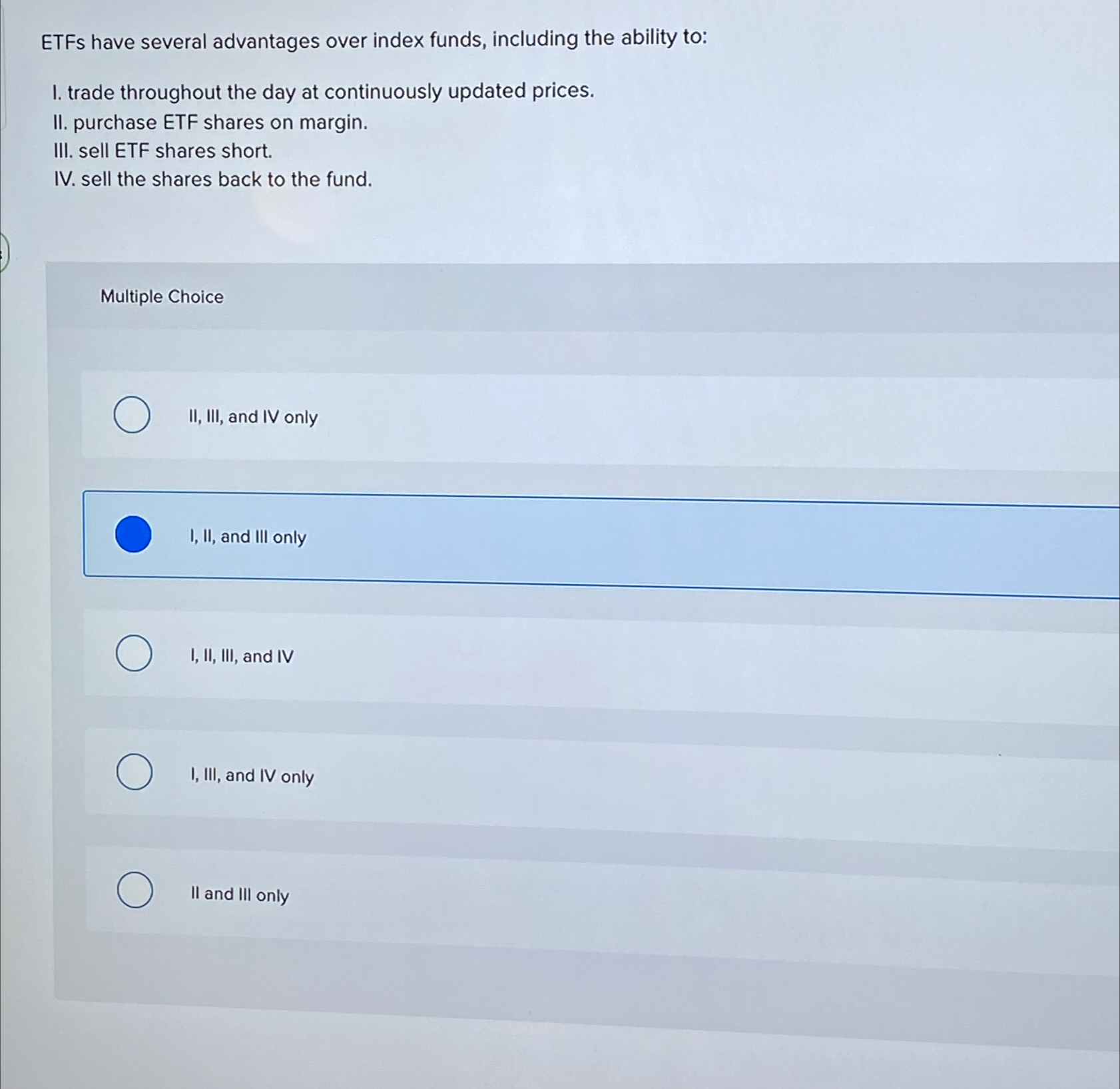 Solved ETFs have several advantages over index funds, | Chegg.com