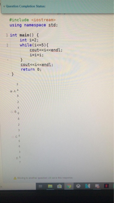 Solved Question Completion Status: #include using namespace | Chegg.com