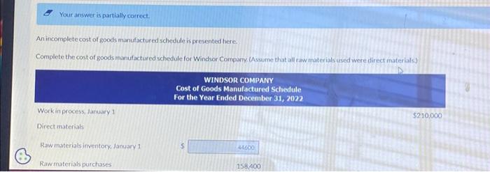 Solved An incomplete cost of goods manutactured schedule a | Chegg.com