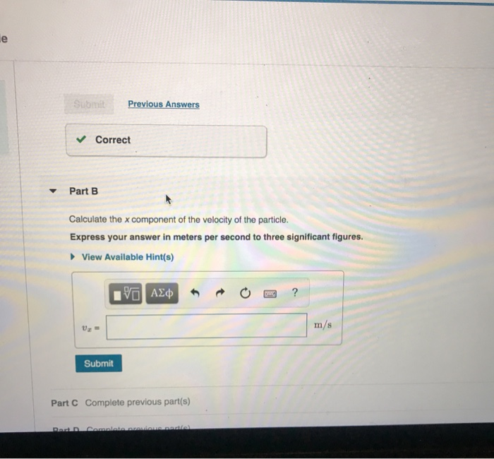 Solved + Determining the Velocity of a Charged Particle A | Chegg.com