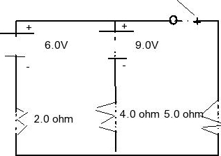 Solved Two batteries and three resistors are connected as | Chegg.com