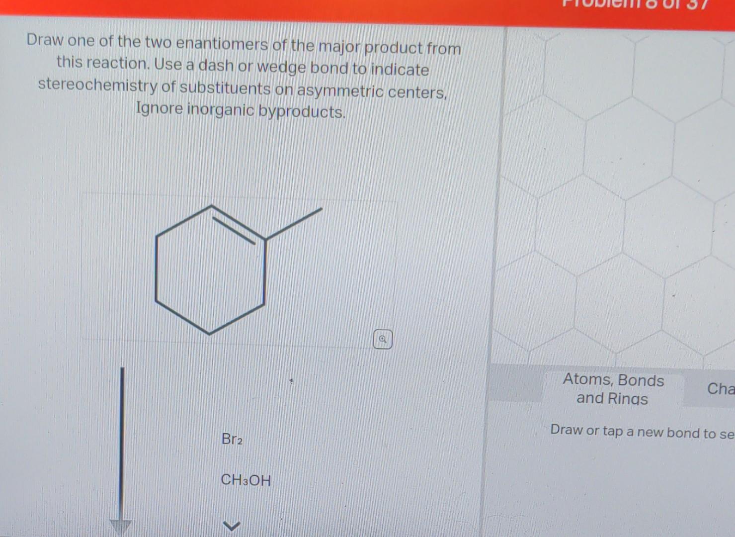 Solved Draw one of the two enantiomers of the major product | Chegg.com