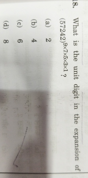 Solved What is the unit digit in the expansion of | Chegg.com
