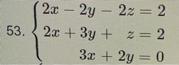 Solved Solve each system of equations using matrices (row | Chegg.com