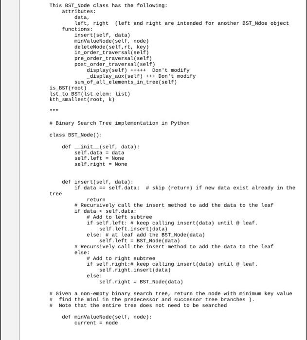 Solved (10) add codes to find the maximumValue of the BST. | Chegg.com