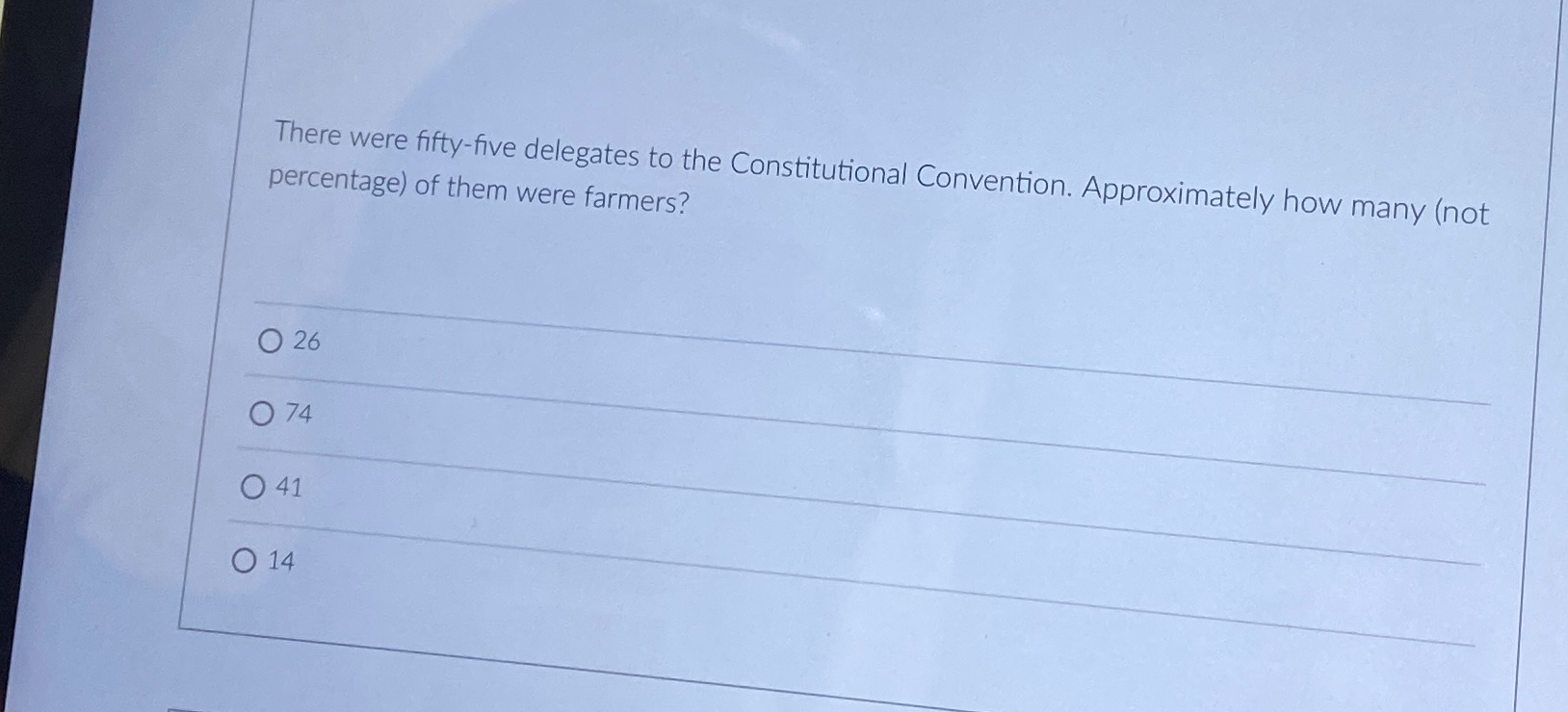 Solved There were fifty-five delegates to the Constitutional | Chegg.com