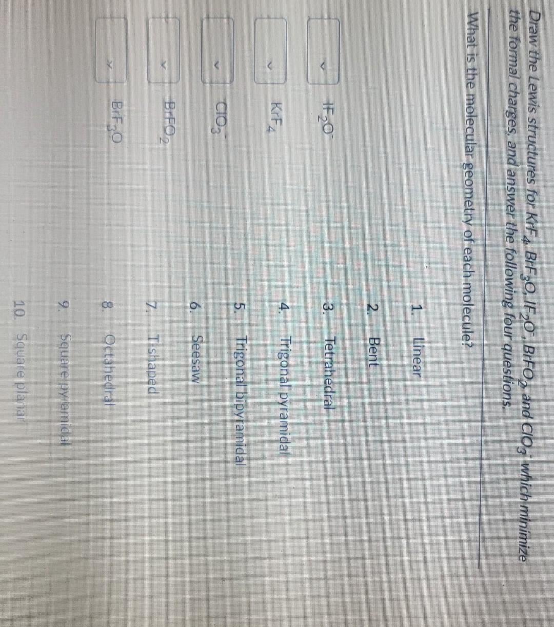 Solved Draw the Lewis structures for KrF4 BrF30, IF20", | Chegg.com