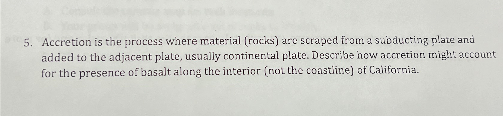 Solved Accretion is the process where material (rocks) ﻿are | Chegg.com