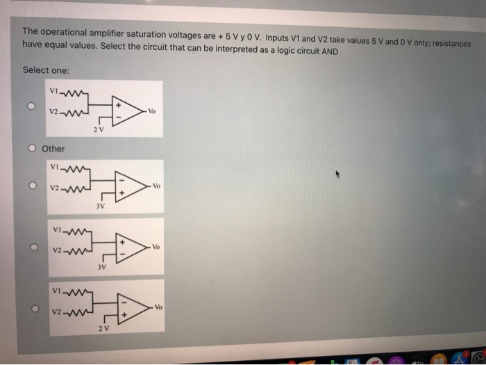 Solved The Operational Amplifier Saturation Voltages Are 5 