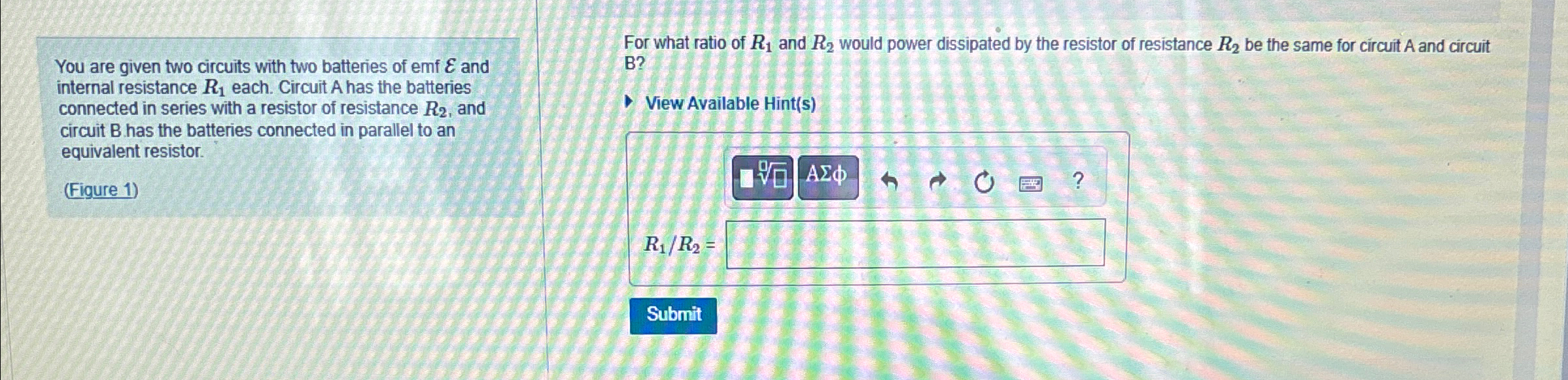 Solved You are given two circuits with two batteries of emf | Chegg.com
