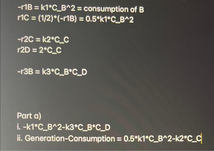 PROBLEM 1. Modeling the concentrations of reactants | Chegg.com