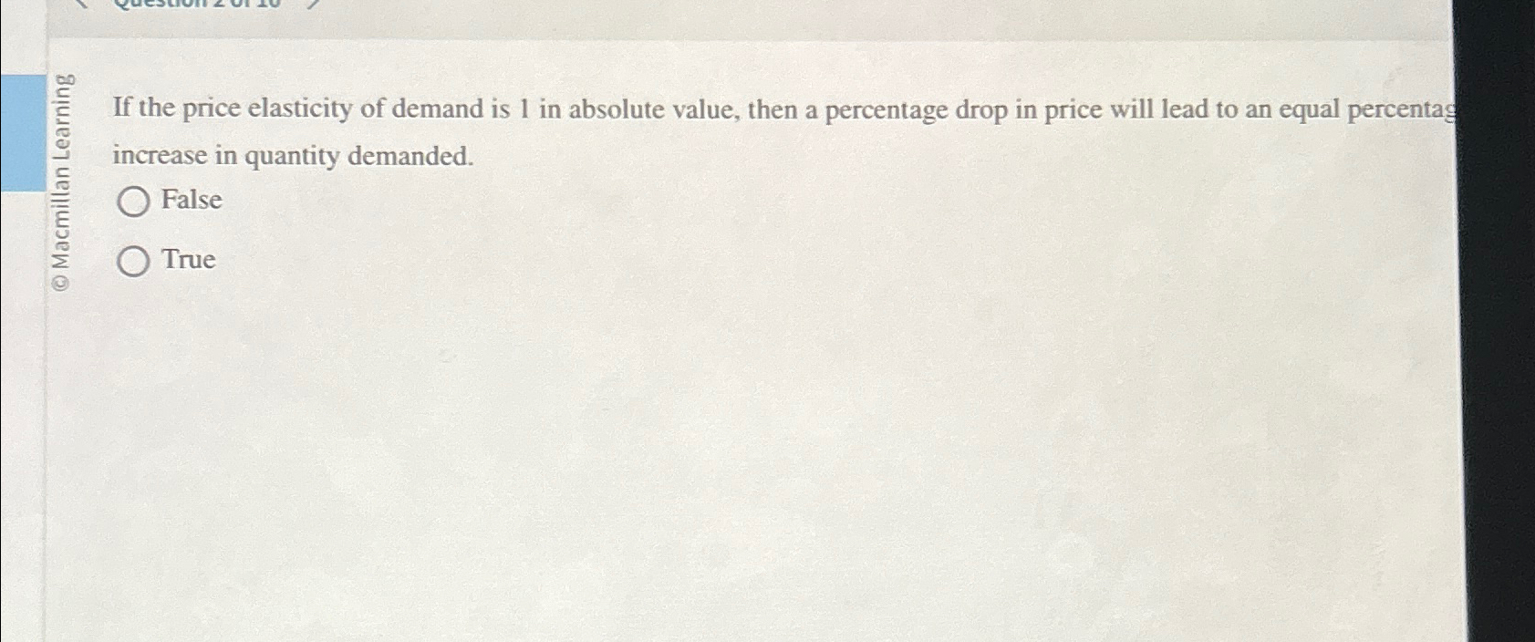 Solved If the price elasticity of demand is 1 ﻿in absolute | Chegg.com
